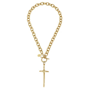 Elongated Cross Necklace – II Brunettes
