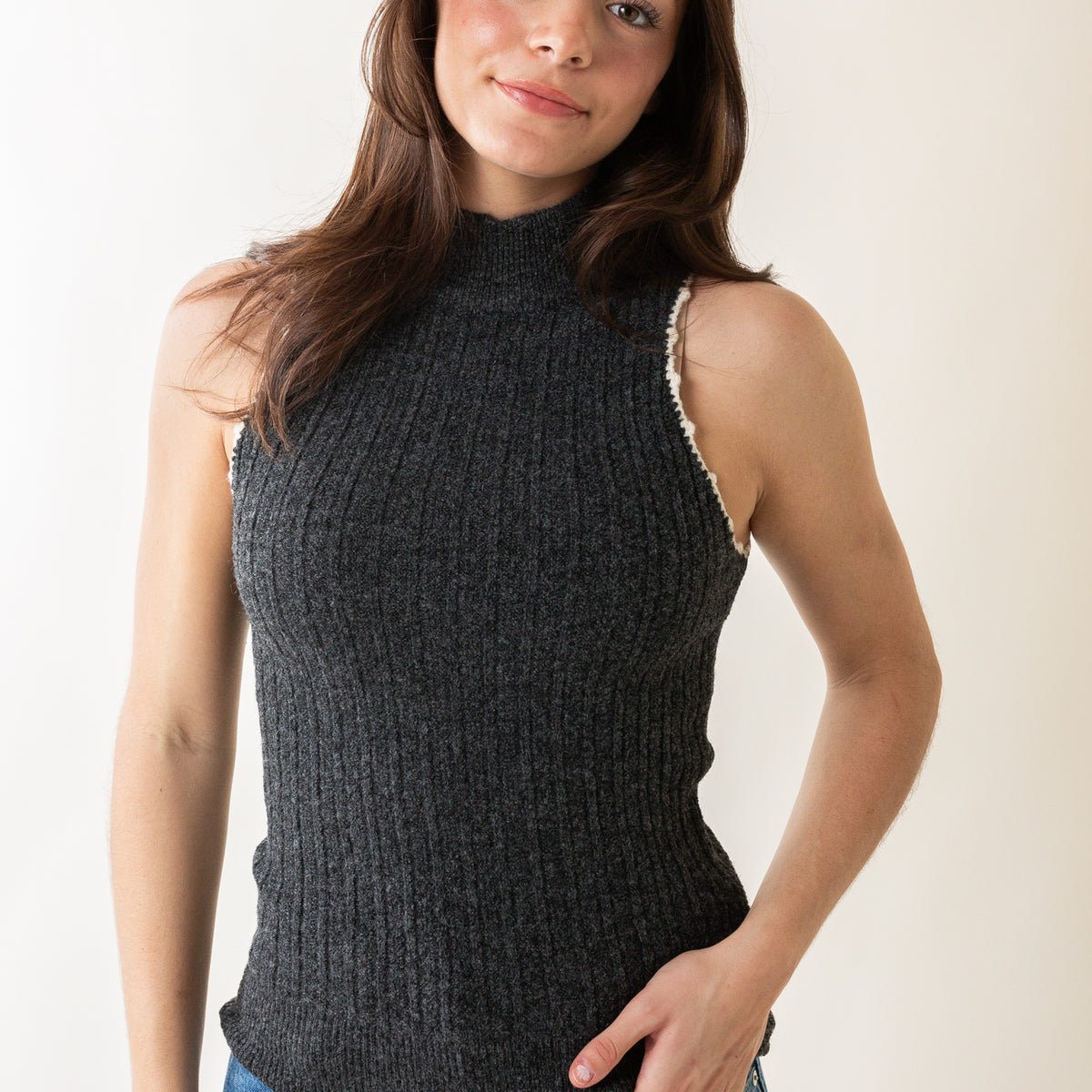 Louisa Top in Charcoal – II Brunettes