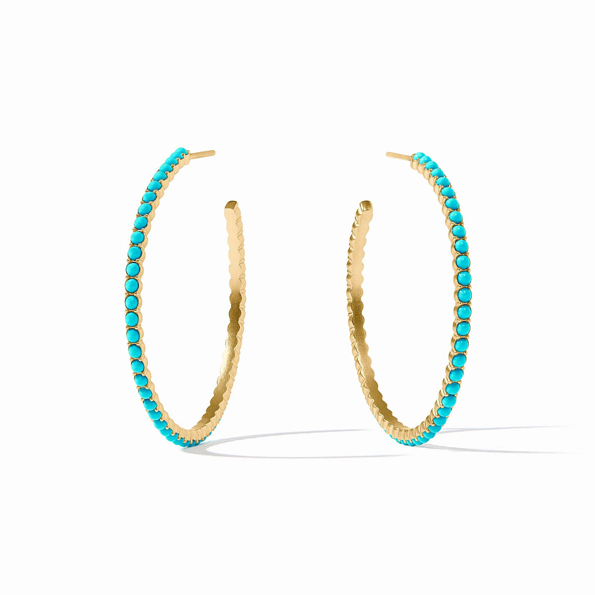 Juliet Turquoise Blue Hoop - Large – II Brunettes