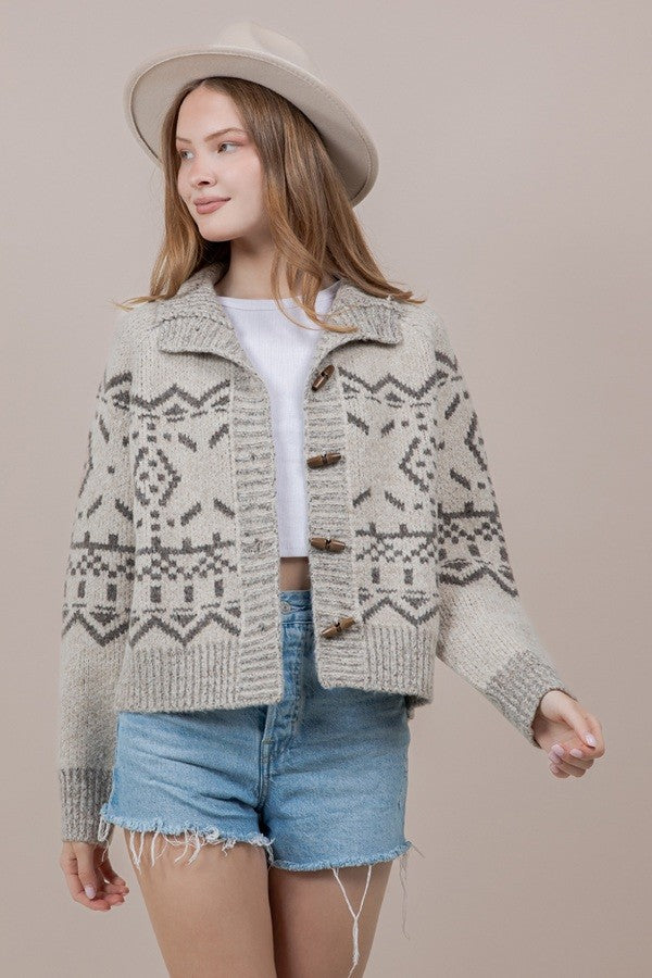 Aztec Toggle Cardigan – II Brunettes